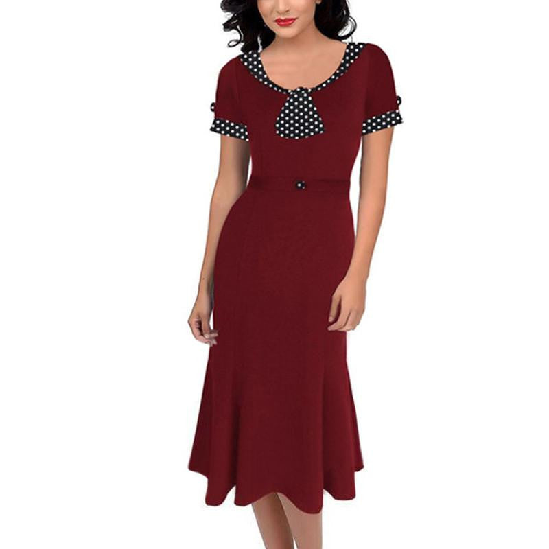 Womens Elegant Vintage Pinup Retro Rockabilly Mermaid Wear to Work Par